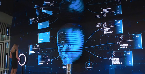 Interactive multimedia LED large screen shows those interactive ...